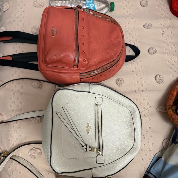 Coach | Bags | Coach Womens Leather Backpacks Coral And Cream | Poshmark